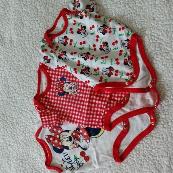 Disney | One Pieces | 3 Disney Baby Minnie Mouse One Piece Tshirt Size ...